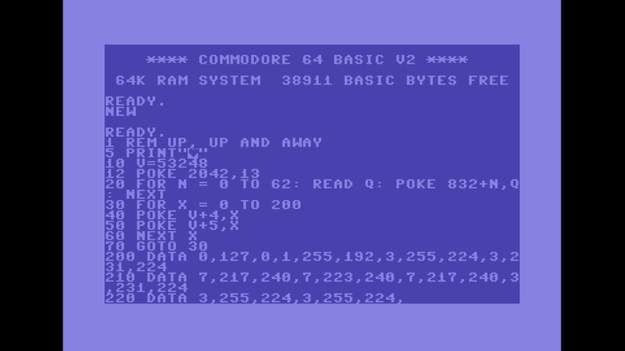 Basic Programming On The C64 03 : Introduction to Sprites