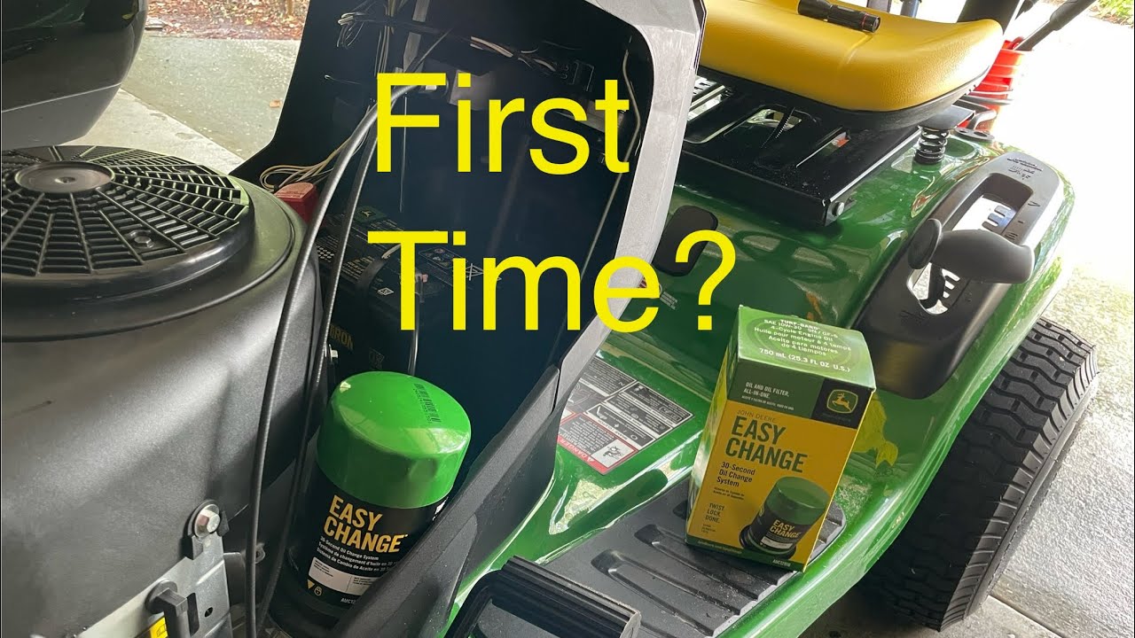 First Time Changing the John Deere Easy Change Oil Filter
