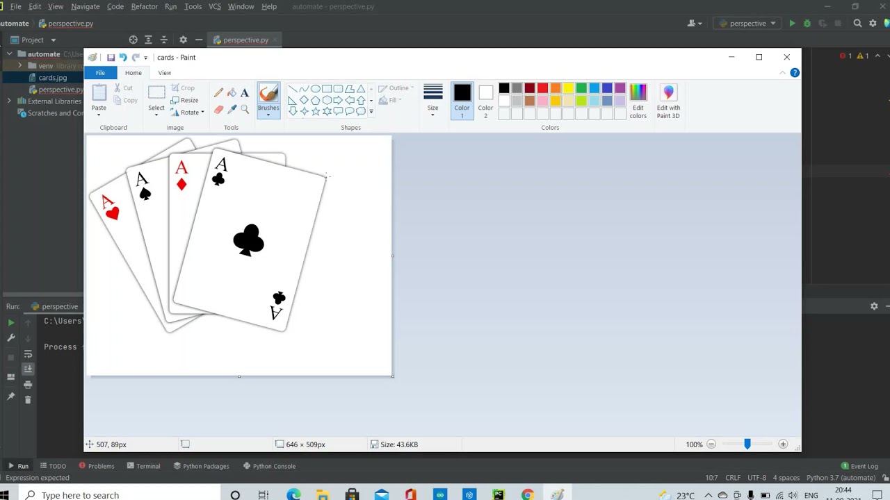 Perspective transform using OpenCV and Python