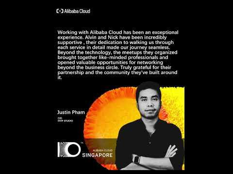 #CongratsNote: CIO of MVP STUDIO on #AlibabaCloudSG10