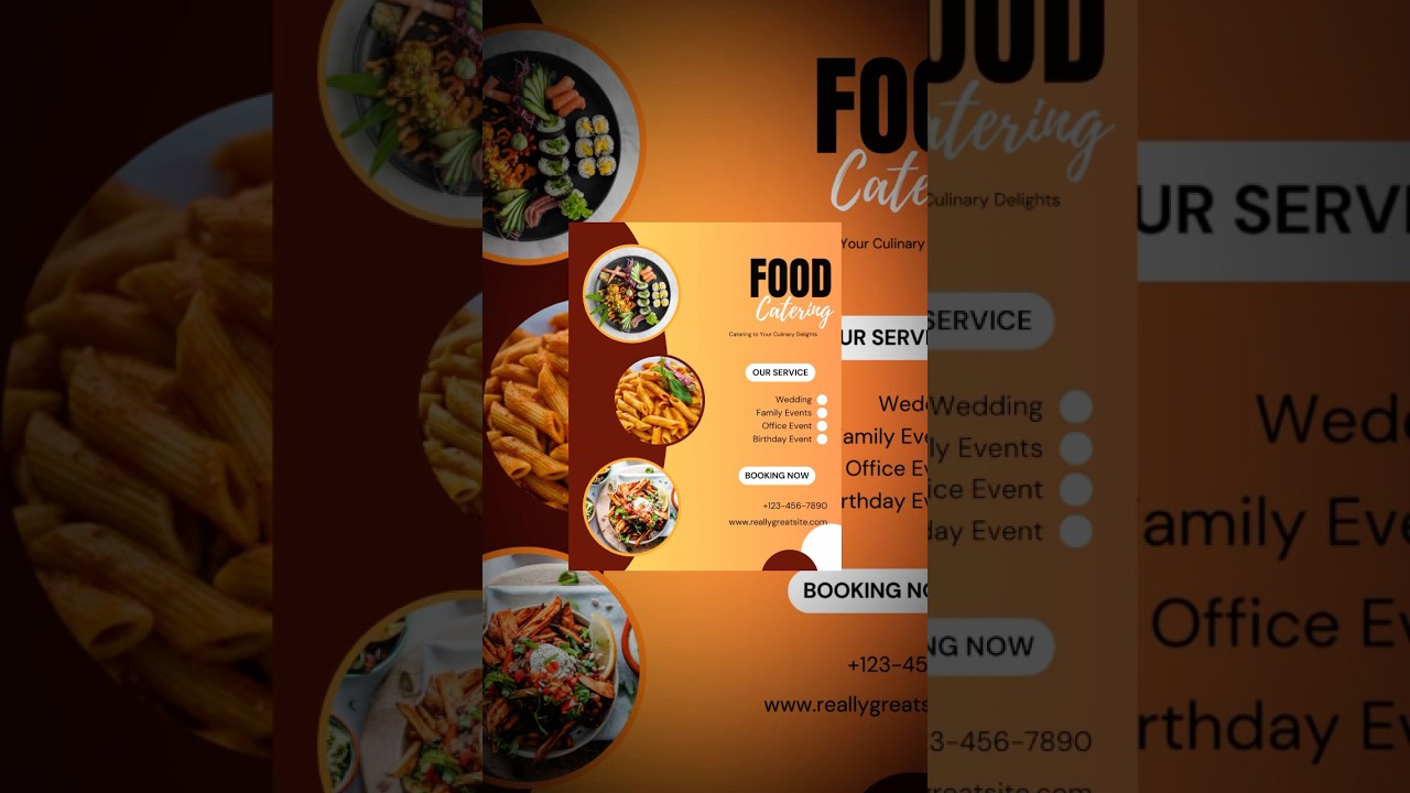 Good & catering service flyer design made from Canva…🌭🍔 #designing #posterdesigner #madewithcanva