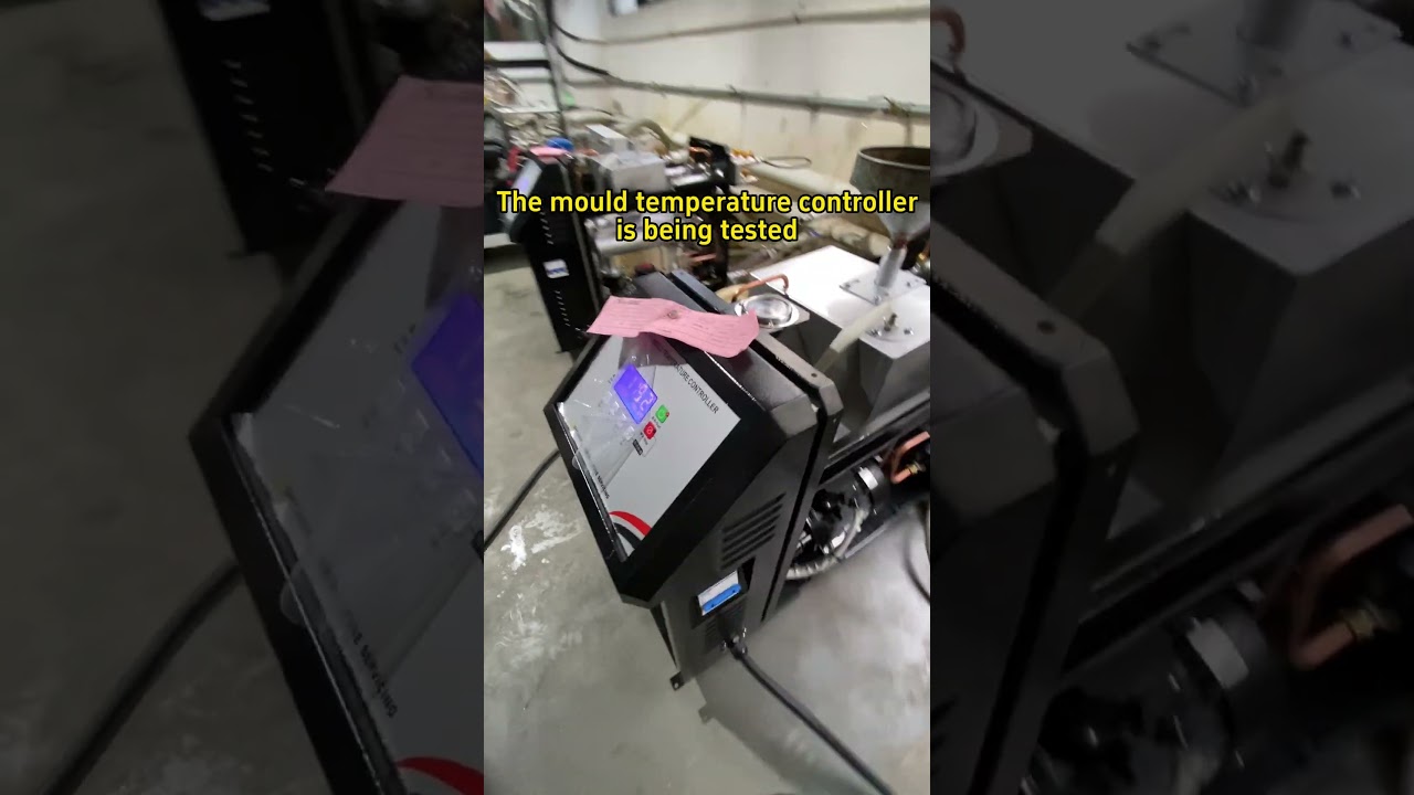 The mould temperature controller is being tested
