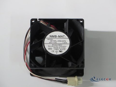 3615RL-05W-B76-ER1 24V 1.47A 4wires cooling fan refurbished