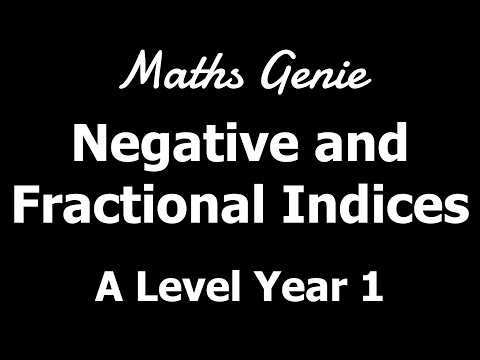 Negative and Fractional Indices