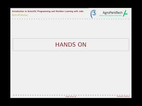 SPMLJ 00 KOM 6: Hands on 1 [Intr to Sc Programming and ML with Julia]