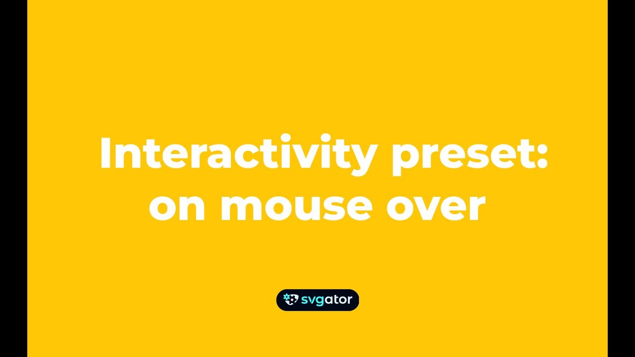 How to Make an Interactive SVG Animation on Mouse Over | SVGator