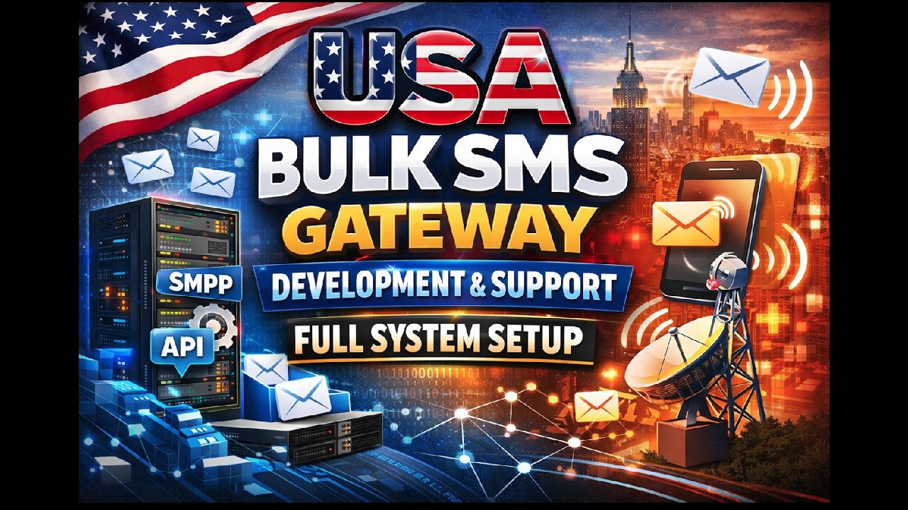 USA Bulk SMS Gateway Development & Support – Full System Setup