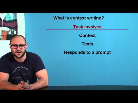 VCE English - What is Context Writing?