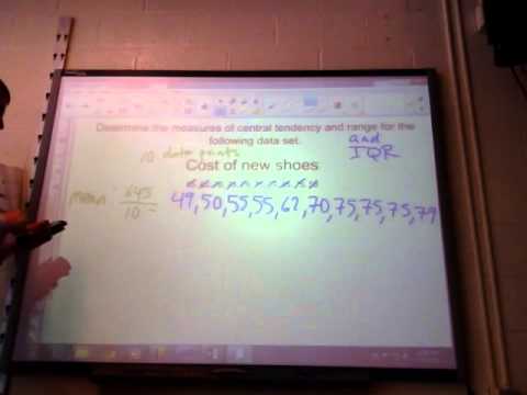 mean median mode range iqr