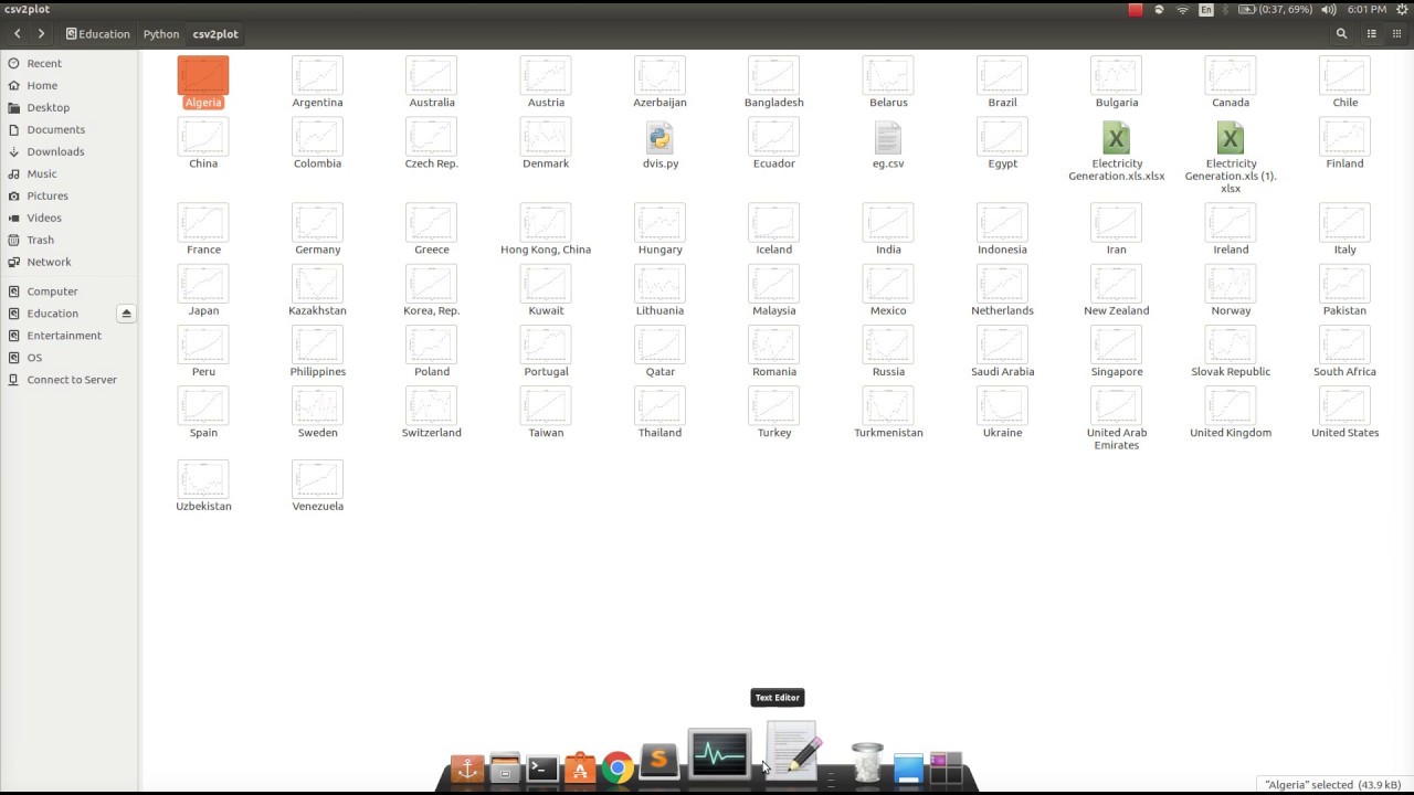 Read the values from csv and create plots using matplotlib and numpy (Python)