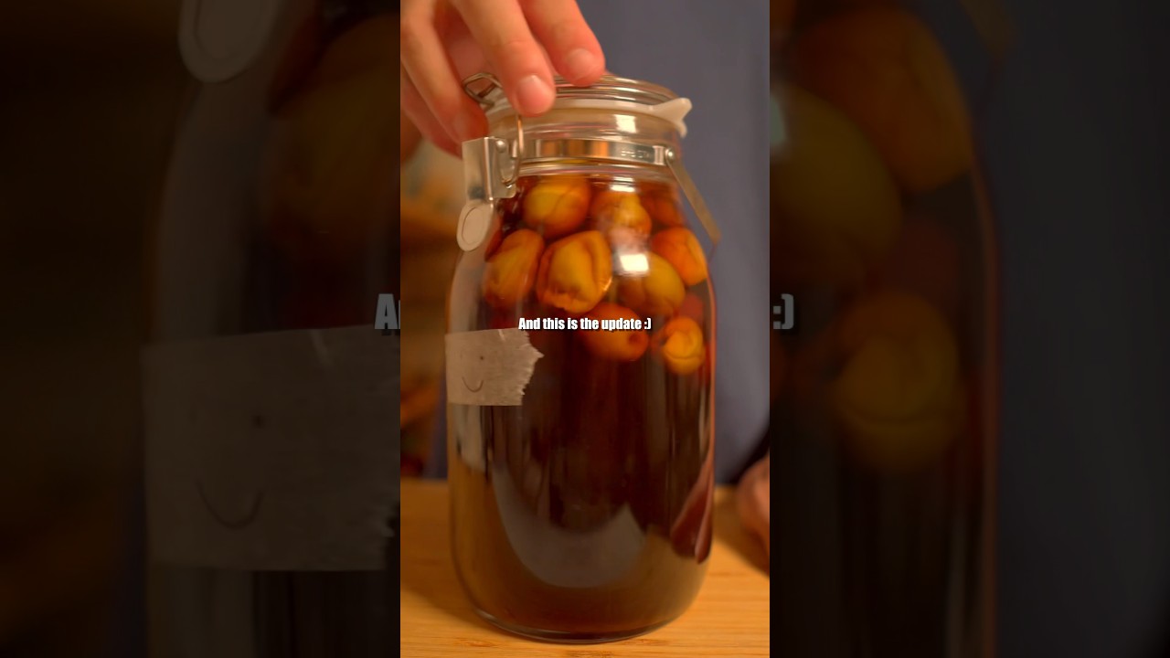 one month update of my japanese plum sake🍶#food #foodie #japan #japanesefood #sake #short #recipe