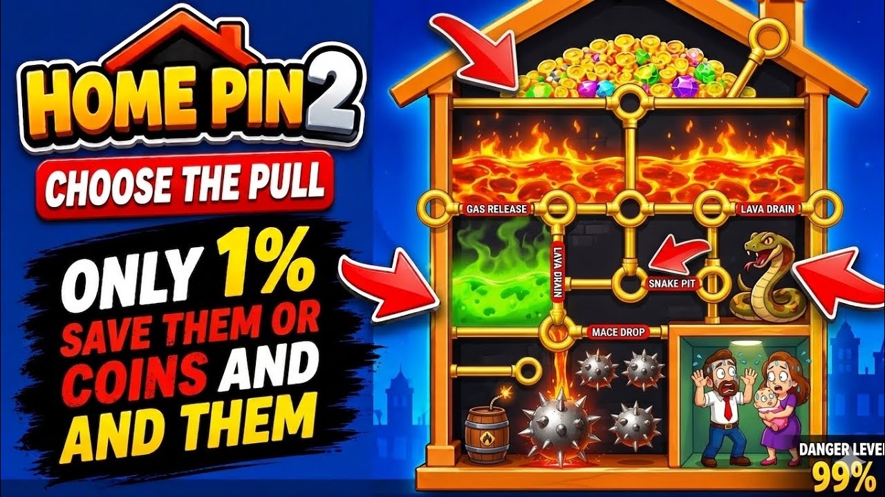 Home Pin 2 - Gameplay Walkthrough | Pull The Pin  | Level 481-500 | Puzzle game