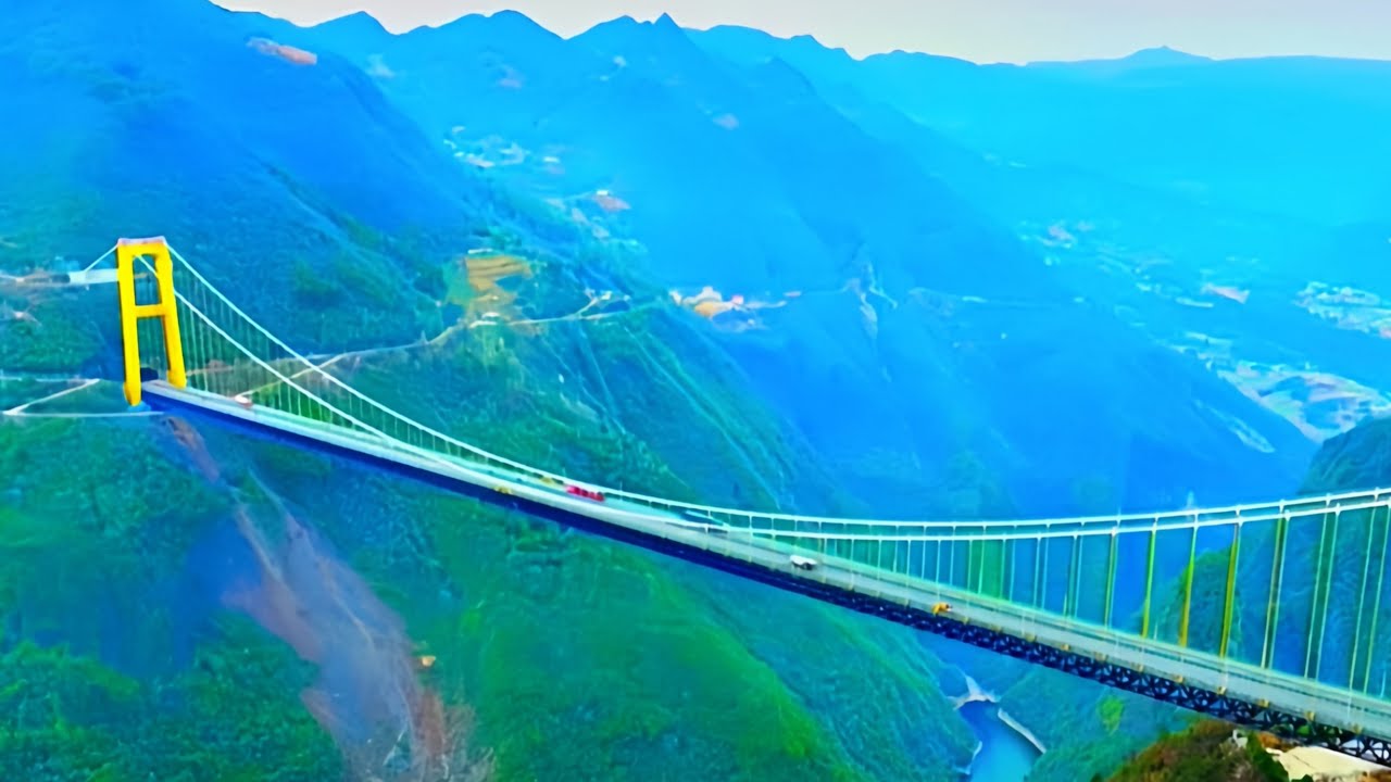 Mountain bridges in China and how do they build bridges across mountains?