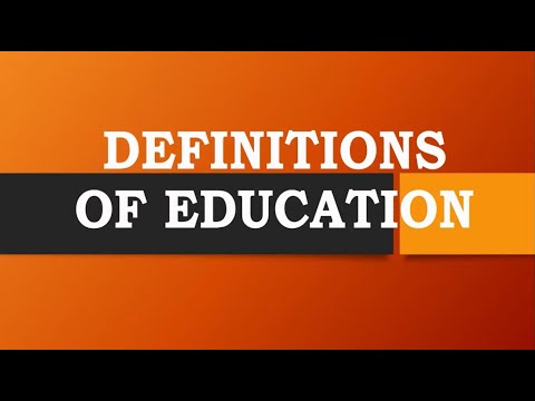 Definitions of Education