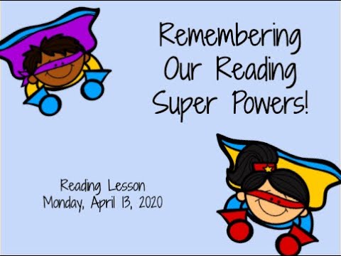 Reading Lesson 1- April 13 with Mrs. Feldkamp