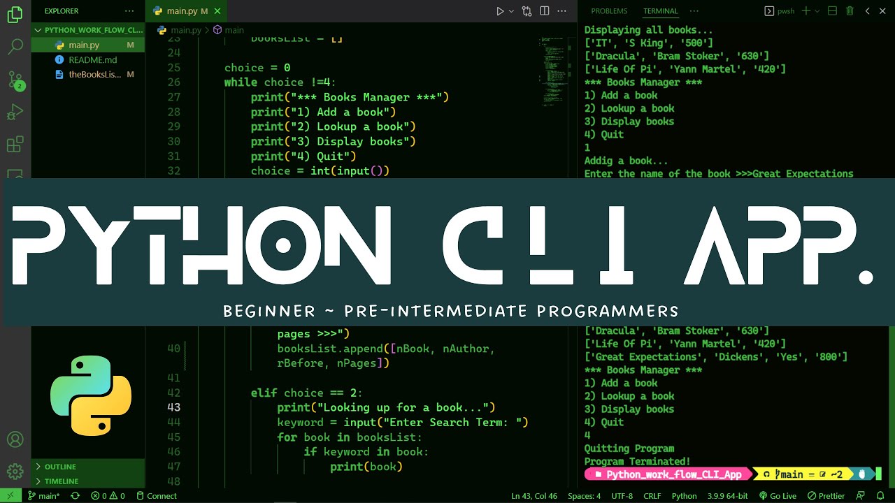 Build a CLI Application in Python [Book Store Application]