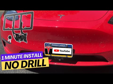 NEW Removable Front License Plate Frame For Tesla Model 3/Y Security Key (No Adhesive) 2023