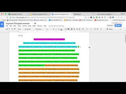 Writing an argument paragraph