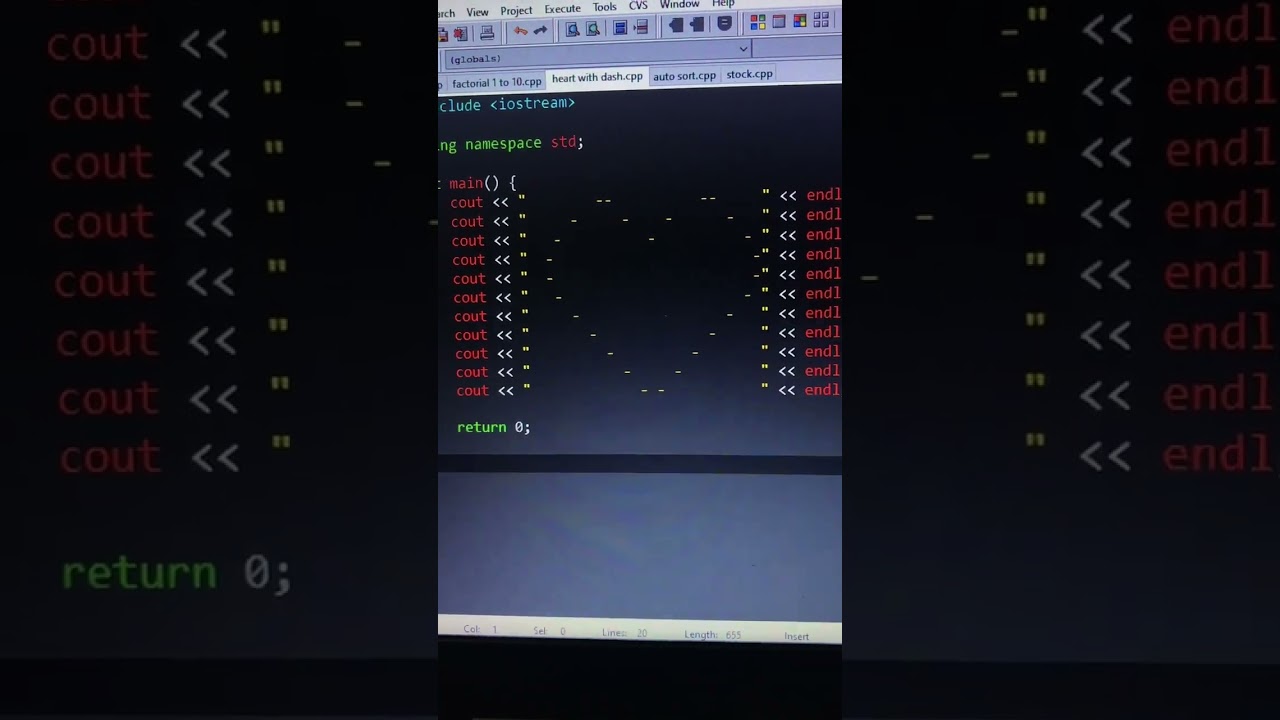 heart code c++ #coders #codingninja #codinglife #codemasters #codelife #coding #code #coders #cpp