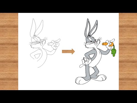 How To Draw Bugs Bunny Step By Step / Easy Drawing / Tamanna's Drawing