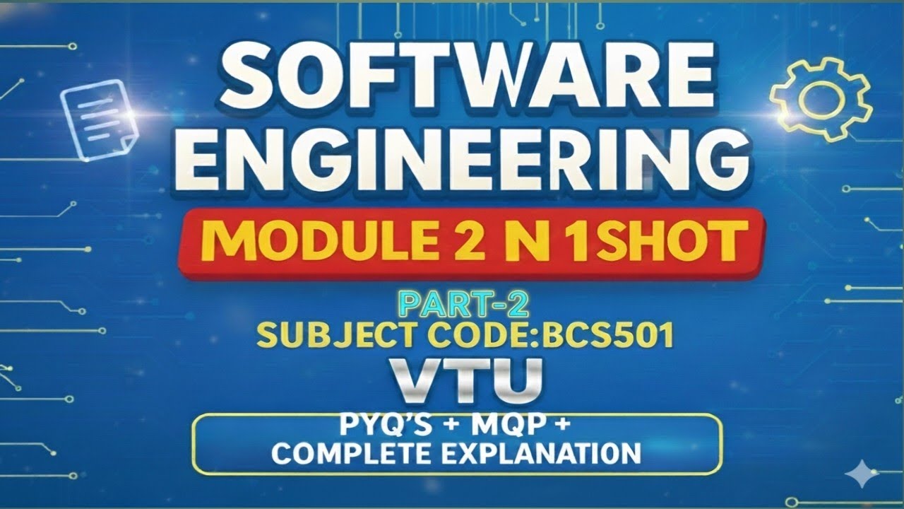 BCS501| Software engineering| module-2 | very important questions| MQP| PYQ | exam tricks 