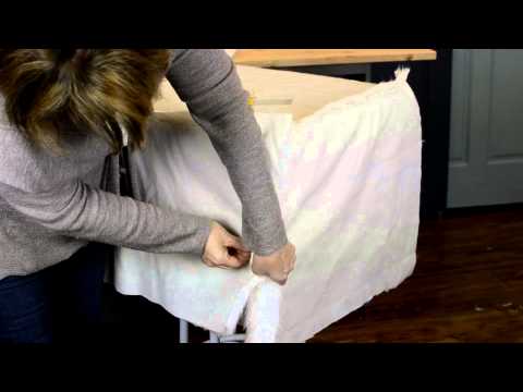 DIY: How to Upholster a Faux Fur Ottoman For Under $52