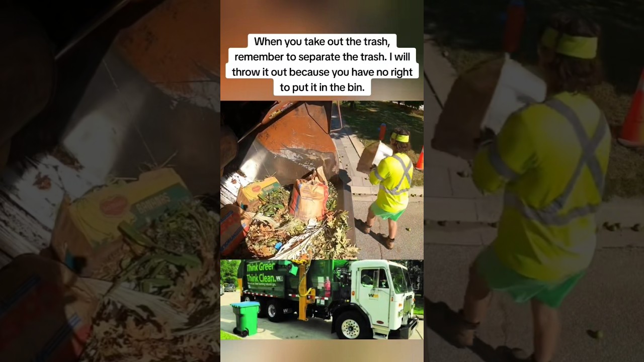 Had to throw it, Not Sorted! 🚛😭 #SortItRight #WasteRules