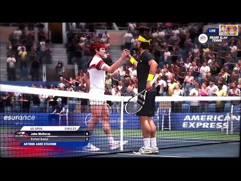 GRAND SLAM TENNIS 2 EA SPORTS FADES & FANTASY CLASSICS SUPERSTAR LEVL Rafael Nadal VS John McEnroe 4
