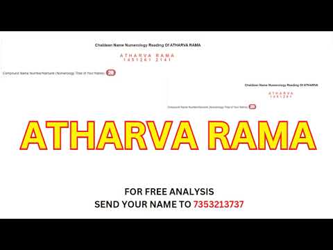 Name Numerology Prediction for Atharva Rama | #Hankith Numerology Kannada