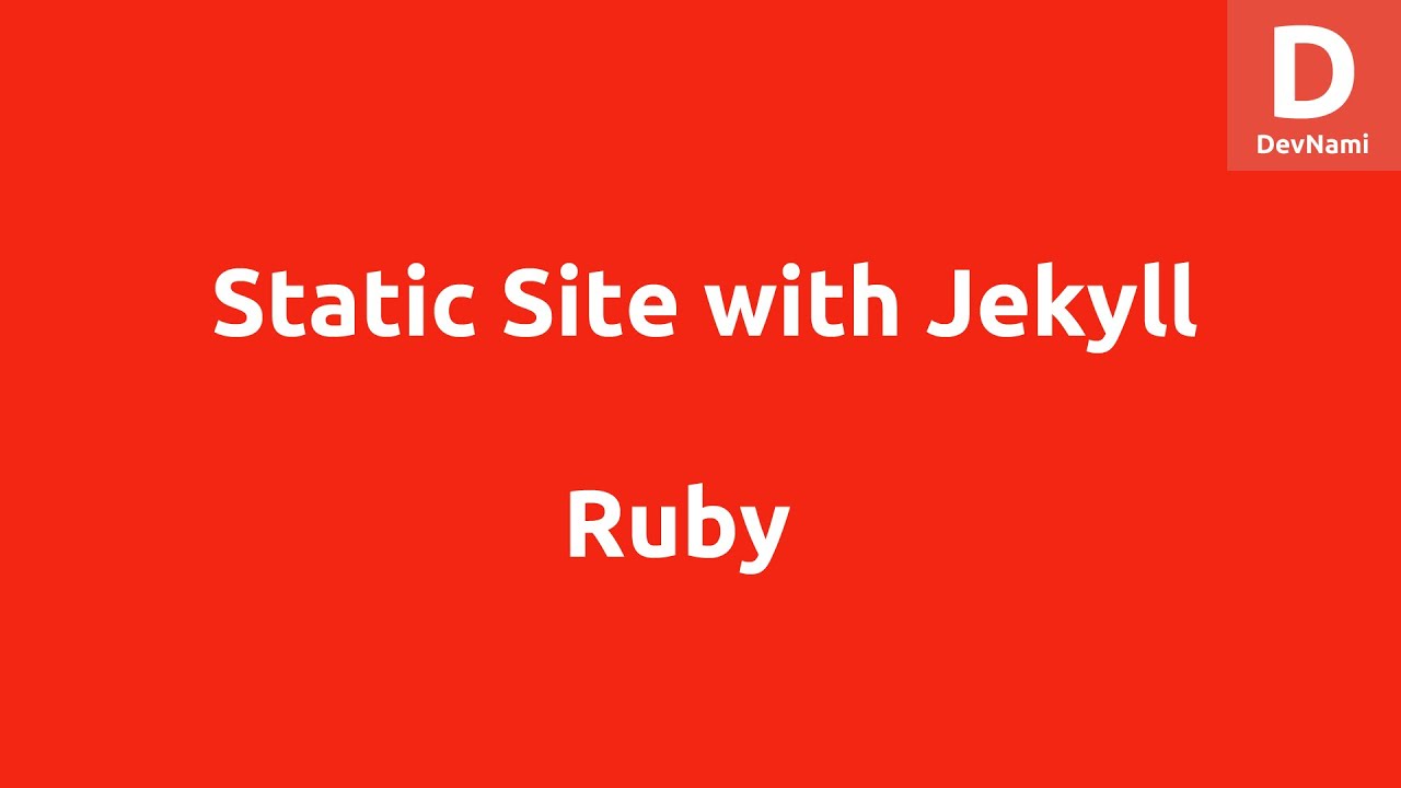 Ruby Jekyll Static Site Generator