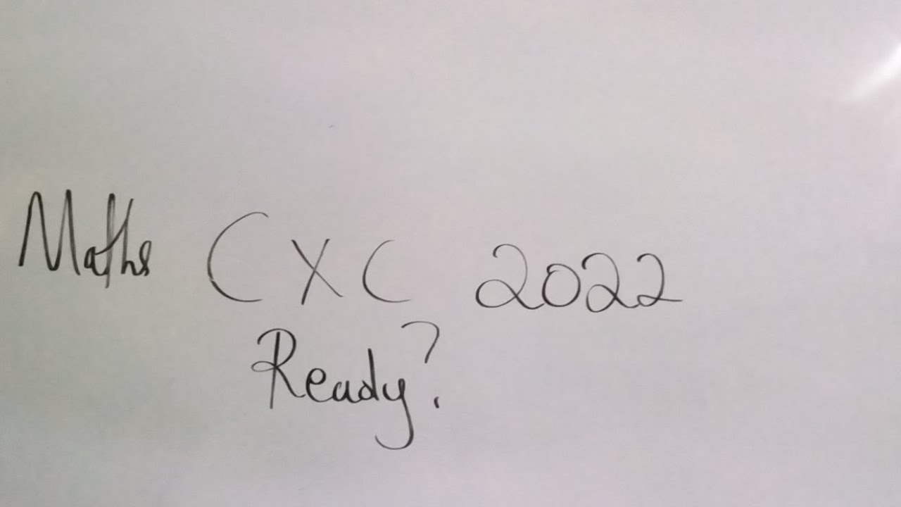 Cxc Math Revision