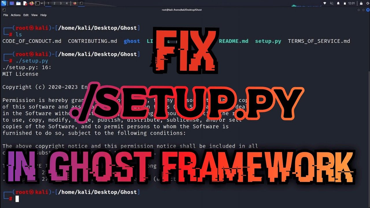 Fix ./setup.py in Ghost Framework | Installing Ghost Framework | Control Device Remotely