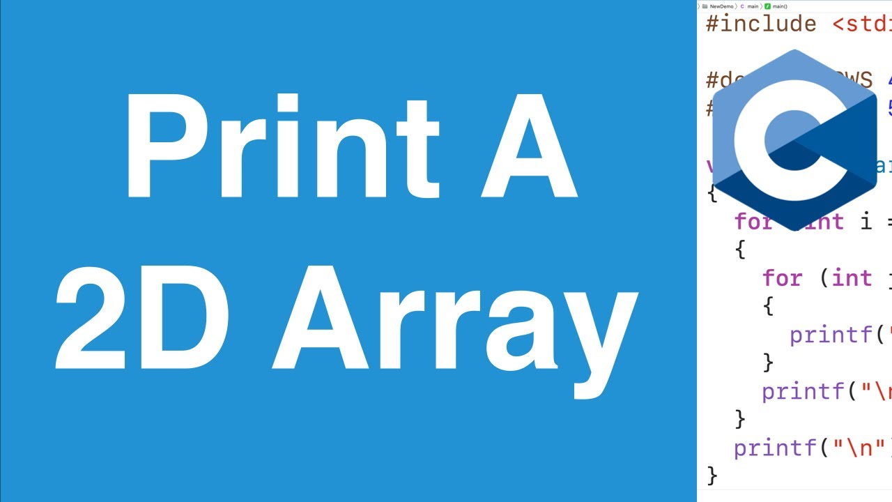Print A 2D Array | C Programming Example