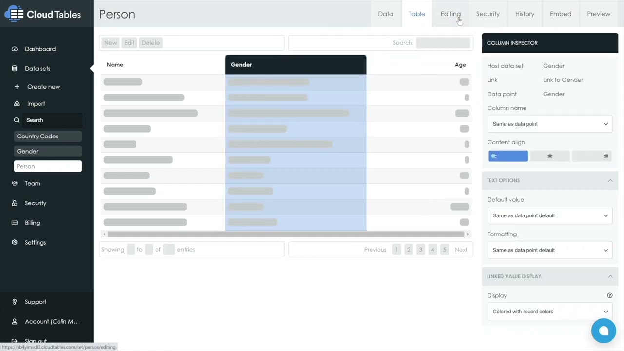 Linking Data in CloudTables