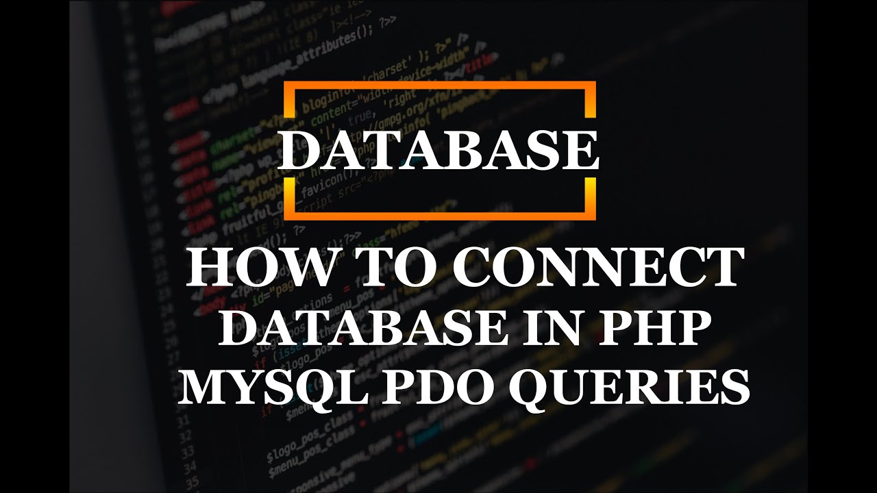 Create Database Connection using PDO (MySQL) in PHP | 2-minutes.