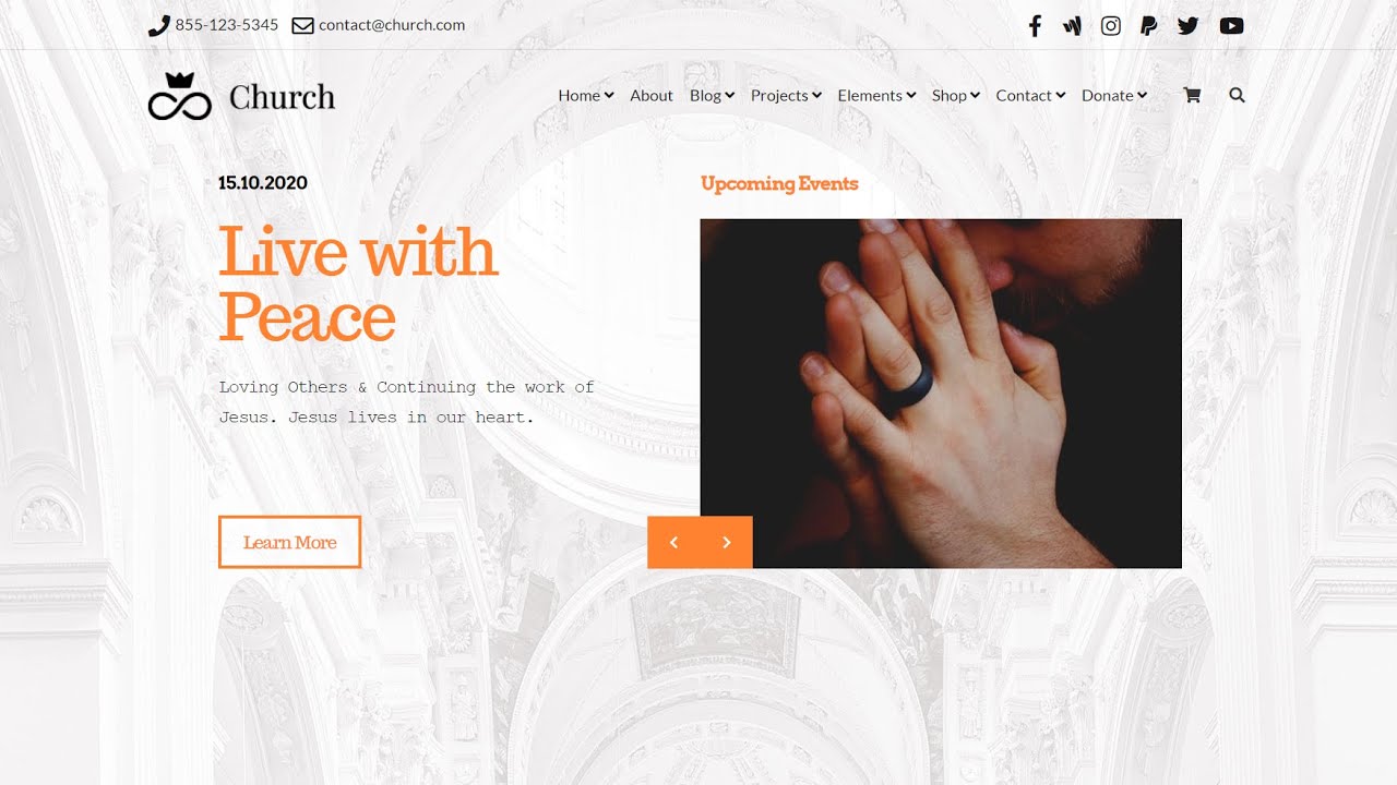 Church WordPress Theme - Religious Website Builder Templates