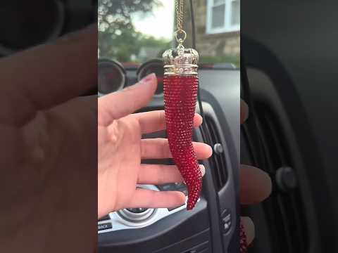 โWhy do u have a pepper in your car?โ๐ Bling Italian Horn Cornicello #CRYSTALLIZEDbyBri #shorts
