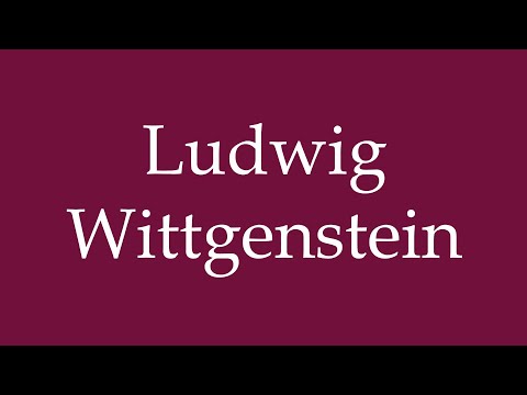 How to Pronounce ''Ludwig Wittgenstein'' Correctly in German