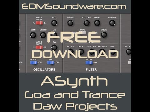 Edmsoundware.com release FREE 'ASynth Goa and Trance Daw Projects ...