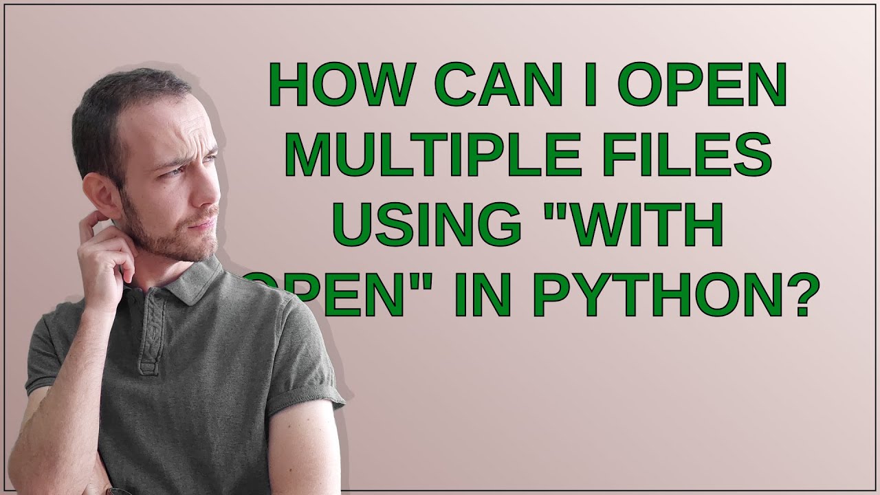 How can I open multiple files using 