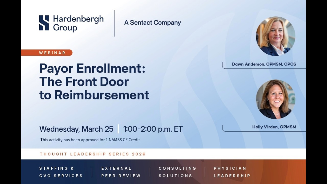 Payor Enrollment: The Front Door to Reimbursement