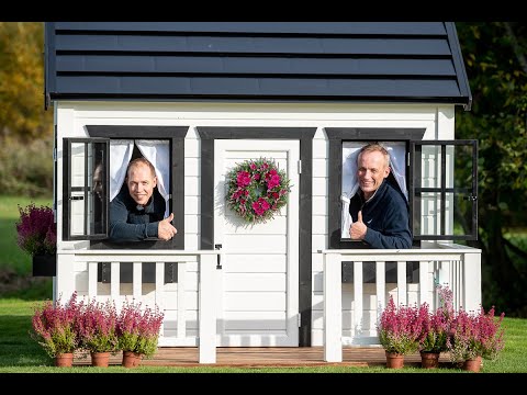 Detailed Kids Outdoor Playhouse Installation by WholeWoodPlayhouses