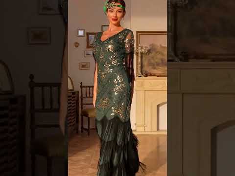 Dresses from the Roaring 20’s were lavish in design and flirty fun | 1920s Dresses | Queendancer