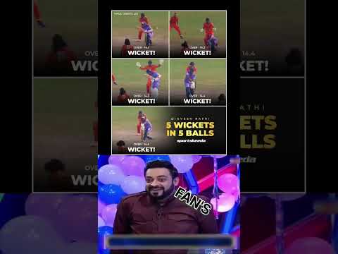 Five balls. Five wickets. One unforgettable spell by Digvesh Rathi in a local T20 league! 🔥🎯