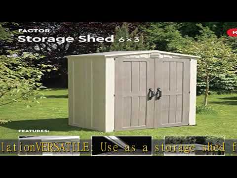 Keter Factor 6x3 Outdoor Storage Shed Kit-Perfect to Store Patio Furniture, Garden Tools, Bike Acce