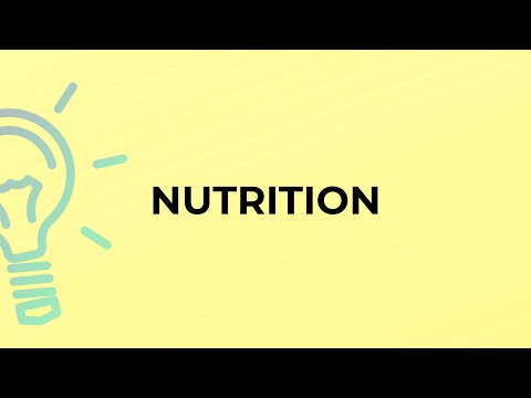 What is the meaning of the word NUTRITION?