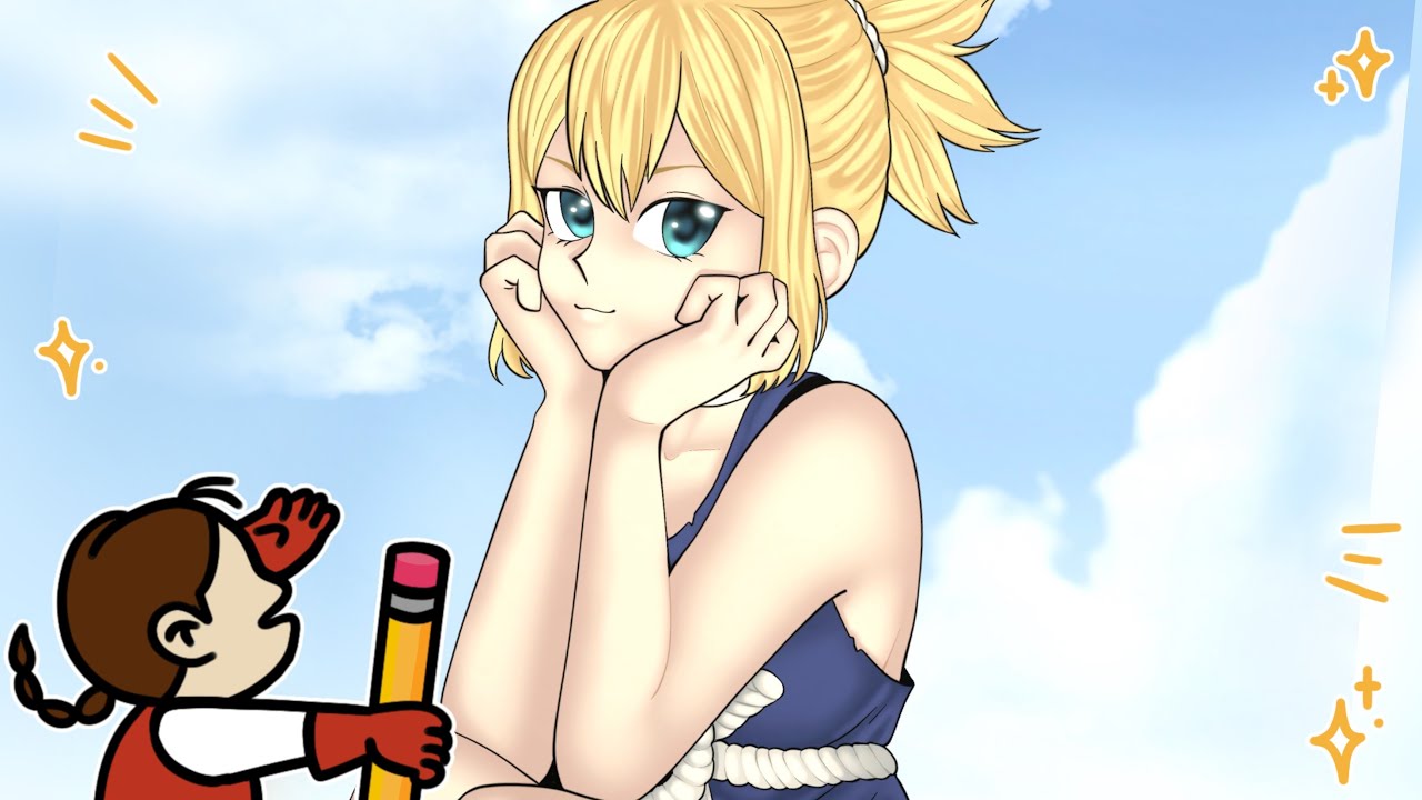 Drawing Kohaku from Dr.Stone