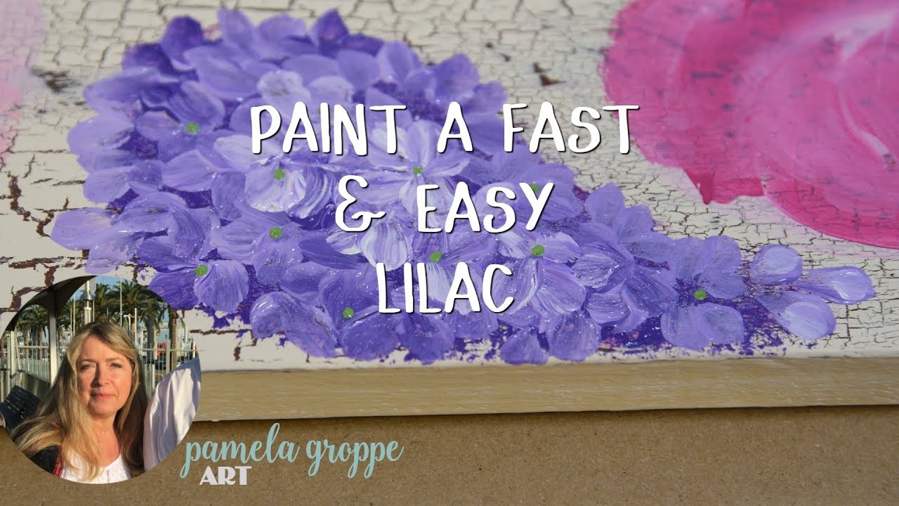 Fast & Easy Lilac painting in acrylics (beginner friendly)