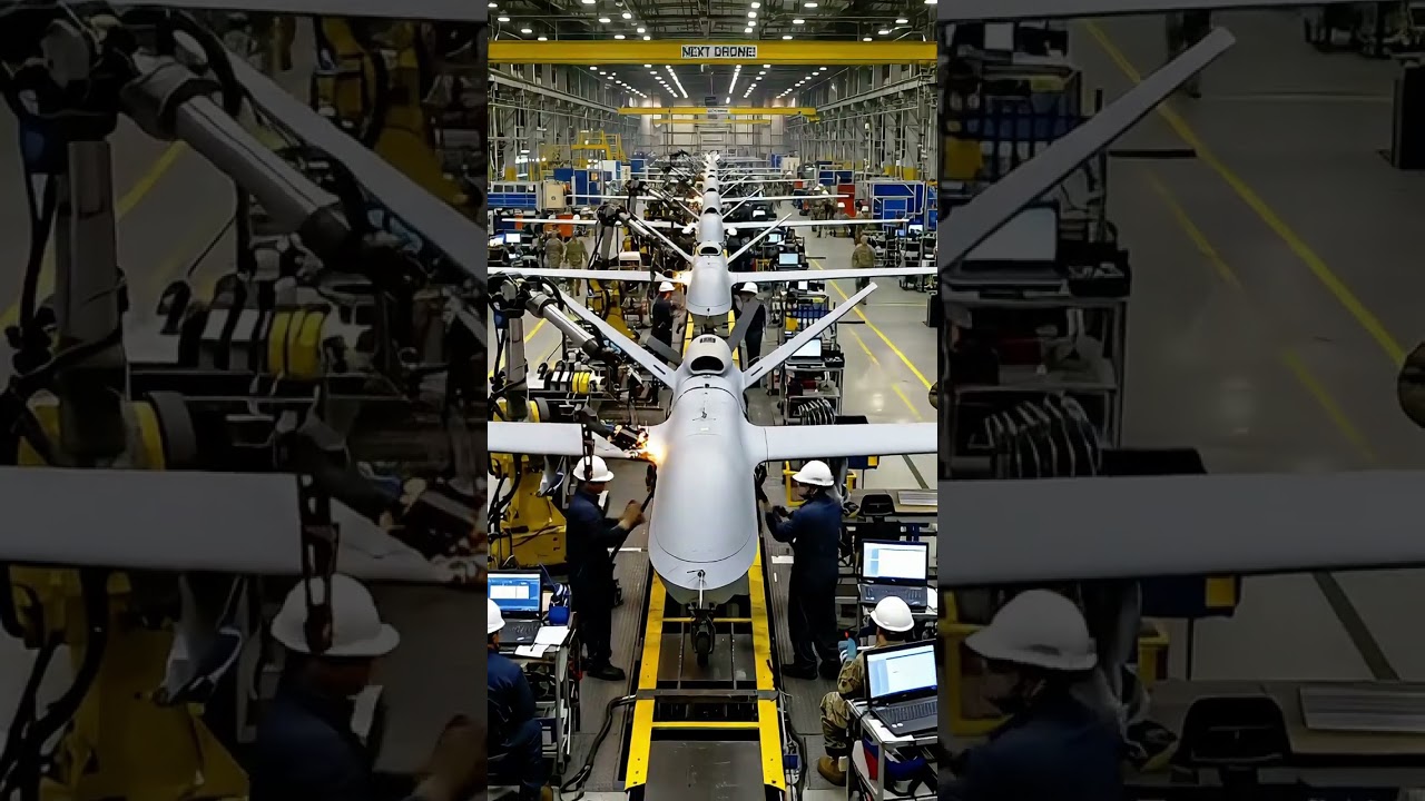 Precision engineering: Building advanced military #shorts #militarytech #uavs #mustwatch #production