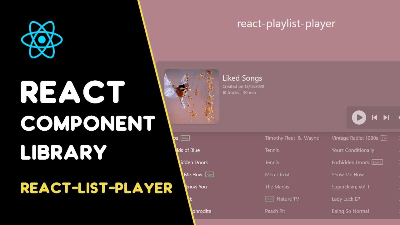 React Component library | React-list-player: A Versatile Playlist React Component